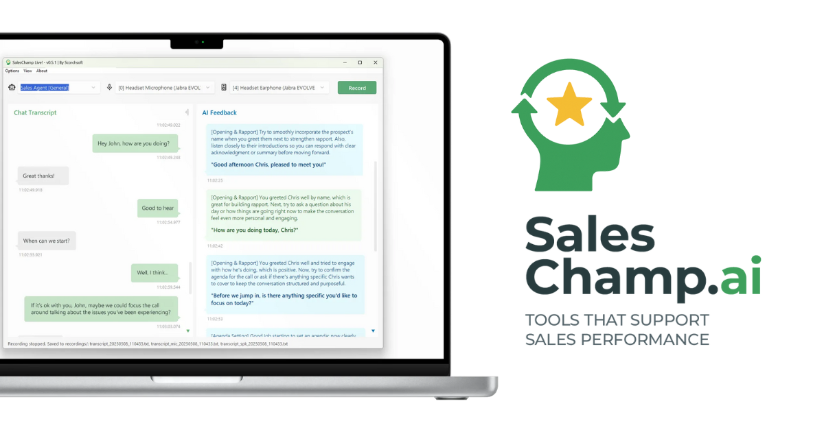 SalesChamp Live AI Sales Coaching App: Turn conversations into results ...